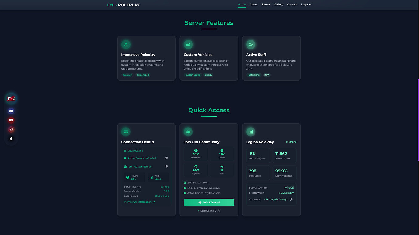 [RELEASE] Professional FiveM Server Website Template - FiveM Releases ...