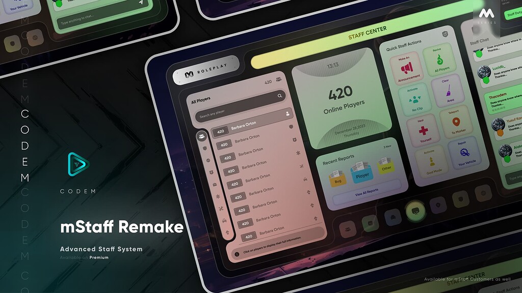 CodeM mStaff Remake | ESX - QB | ( Advanced Staff System ) - FiveM ...