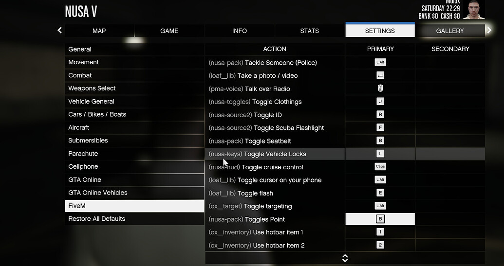 Keyboard Errors (1 key has 2 functions) - FiveM Client Support - Cfx.re ...