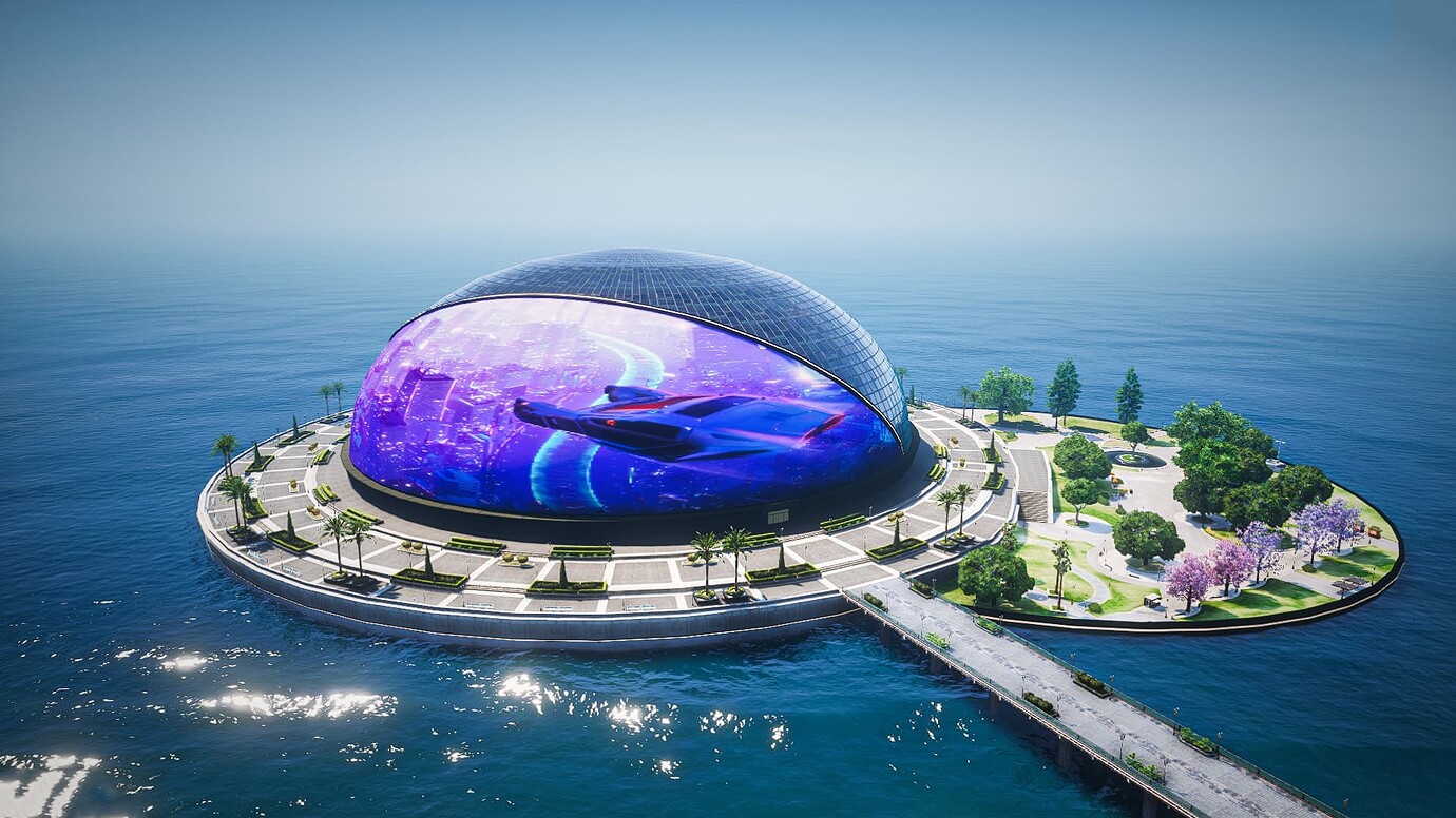 [PAID][MLO] SeaDome – Over-Ocean LED Sphere w/ Parking Hub, Bridge, 360 ...