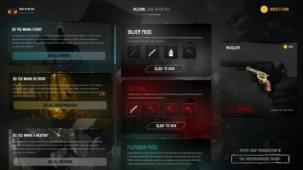 Code After S*x | Tebex Shop & VIP Shop | Real Money [Updated] - RedM Releases - Cfx.re Community