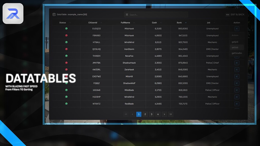 Rw data tables - FiveM Releases - Cfx.re Community