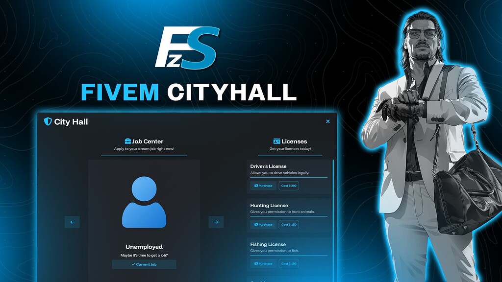 PAID║QBCore/ESX║ FzCityhall║ FiveM Script ║ Cityhall System ║ - FiveM Releases - Cfx.re Community