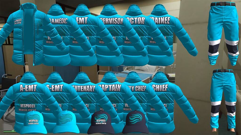 Vespucci Medical Center Jacket Uniform for Male and Female [Lore ...