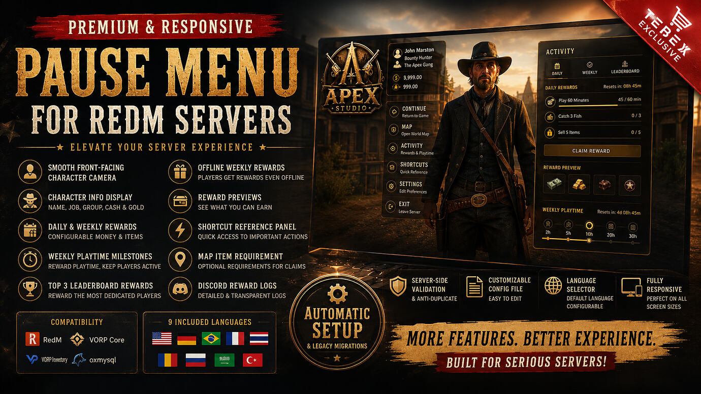 [PAID] Apex Pause Menu V1 | Rewards, Leaderboards & Activity System ...