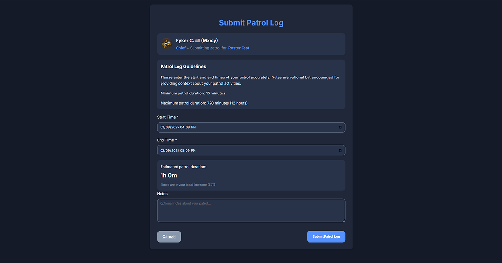 AutoRosters.com | Auto Updating | Discord Roles Based | Patrol Logs ...