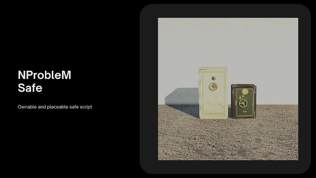 [PAID] NProbleM Safe (Realistic Placeable Safes) [QBCORE, ESX] - FiveM ...