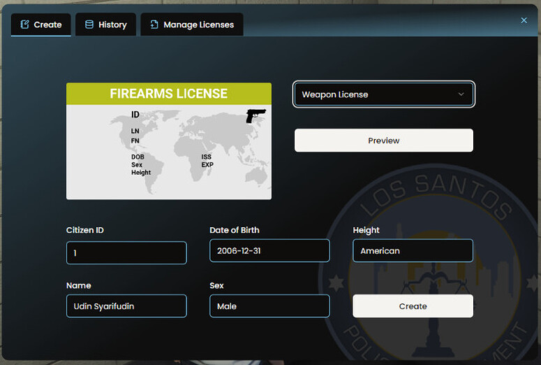 License Manager (ID Card + Badge + Licenses) [ESX][QB][QBOX] - FiveM ...