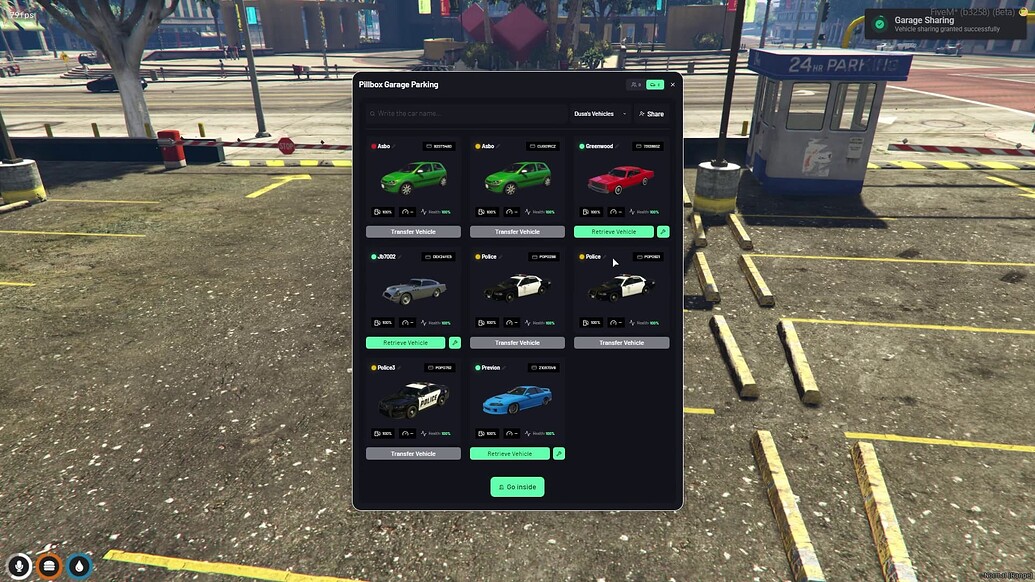 Dusa Garage | Persistent Vehicles, Shared Garages, All Customizations In Game, Vehicle Servicing ...
