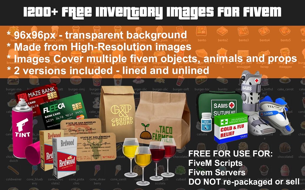[FREE] 1300+ FiveM Lore Friendly, Optimized Inventory Icon Images ...
