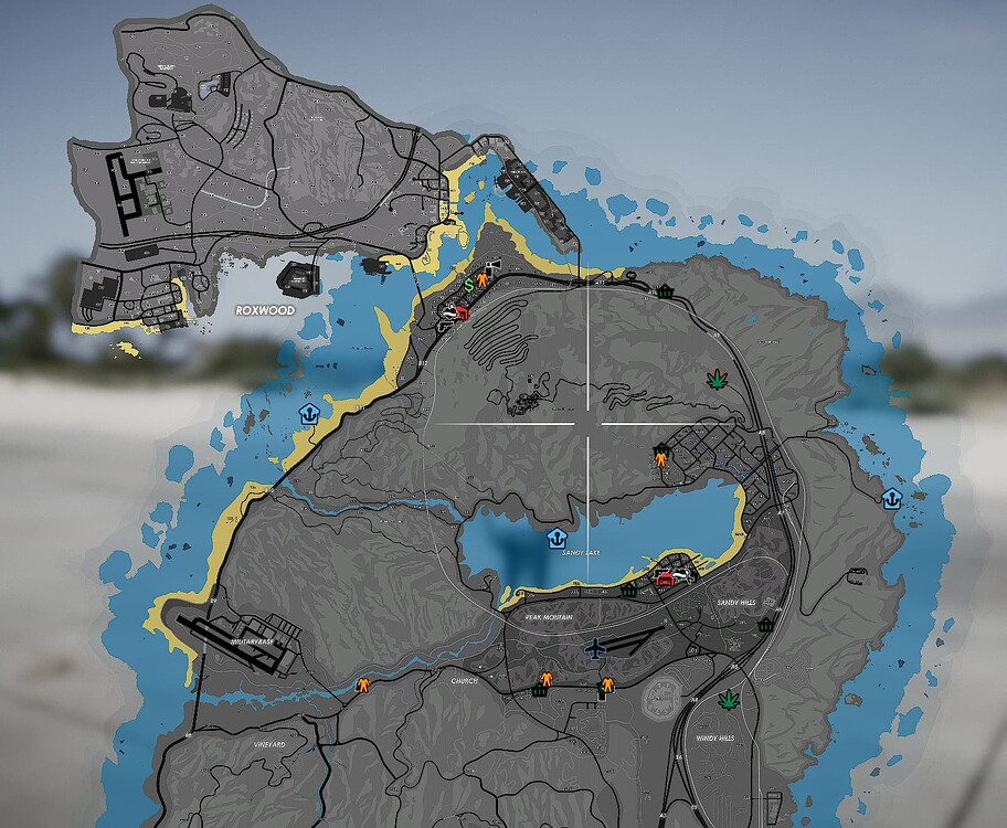 [PAID] [MINIMAP] Postalmap 8K - Roxwood, Cayo, Alamo, Bridges, Chiliad ...