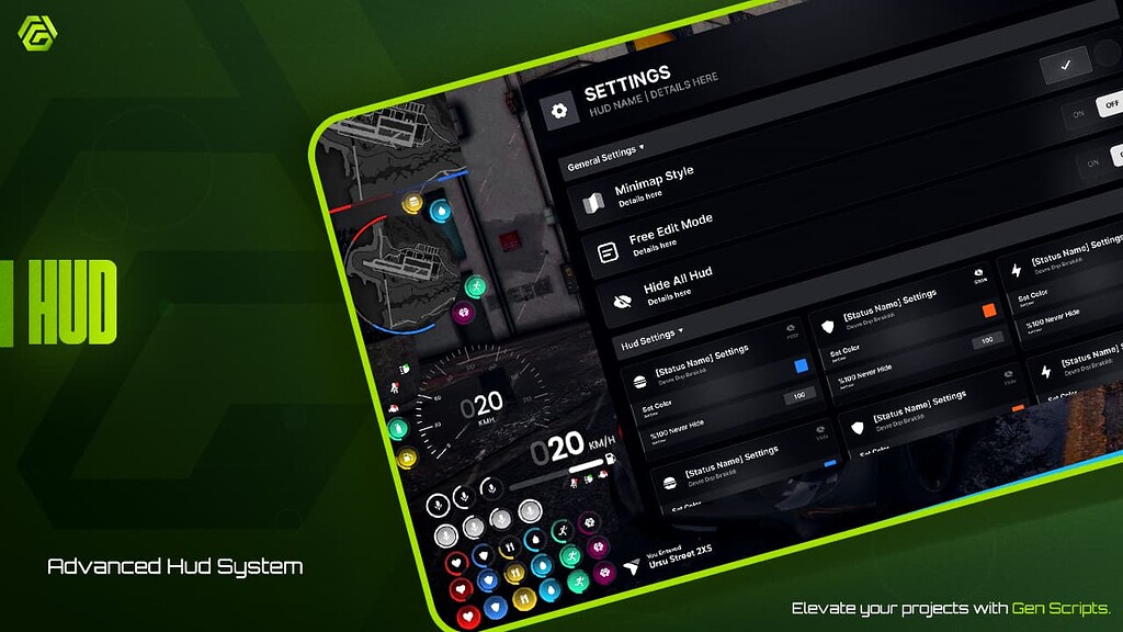 [PAID][QB/ESX] GEN Advanced Hud (2 Speedometer)(3 Bar Type) - FiveM ...