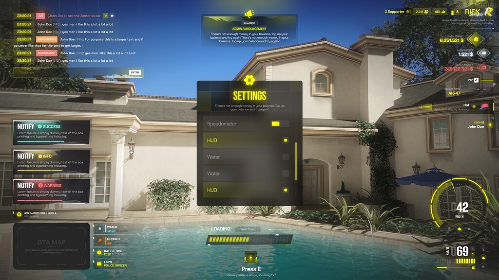 Modern HUD [ESX, QBCORE, QBOX] - FiveM Releases - Cfx.re Community