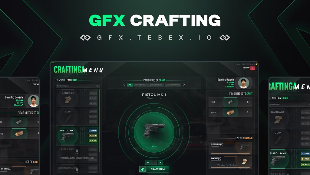[PAID] GFX Advanced Crafting Script - FiveM Releases - Cfx.re Community