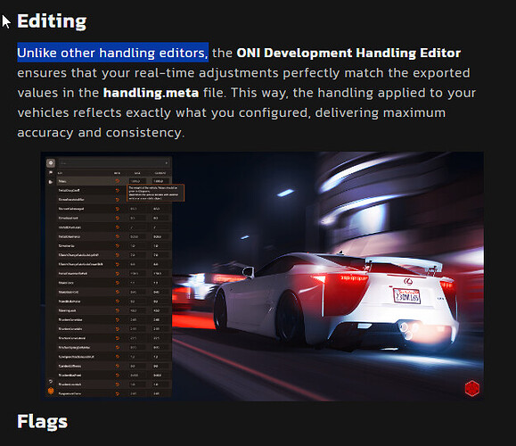 ONI Handling Editor Menu - FiveM Releases - Cfx.re Community
