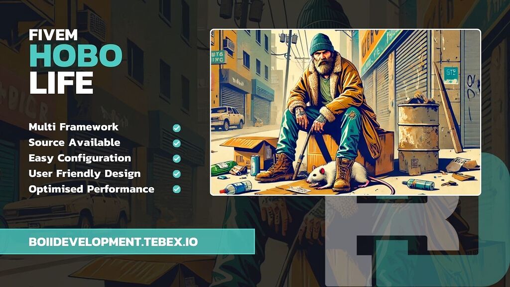 [PAID] [QB | ESX | BOII | CUSTOM] Hobo Life Script v1.0.0 - FiveM ...