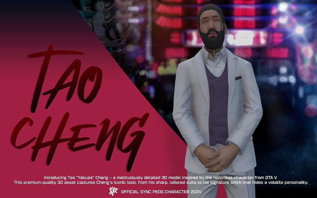 [PED]Tao "Yakuza" Cheng [Custom PED] [PAID] - FiveM Releases - Cfx.re Community
