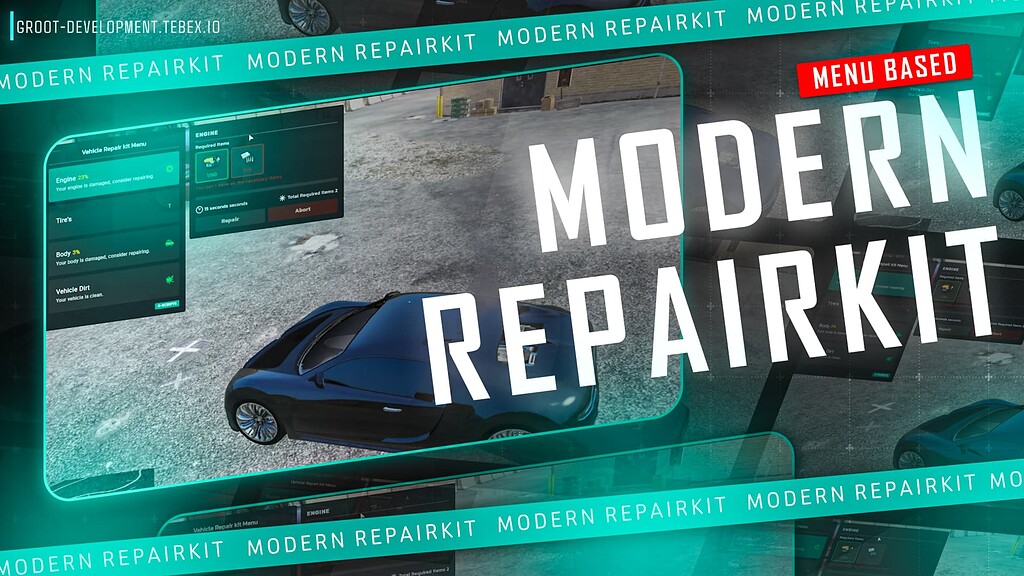Menu Based | Advanced & Modern Repair Kit System - FiveM Releases - Cfx ...