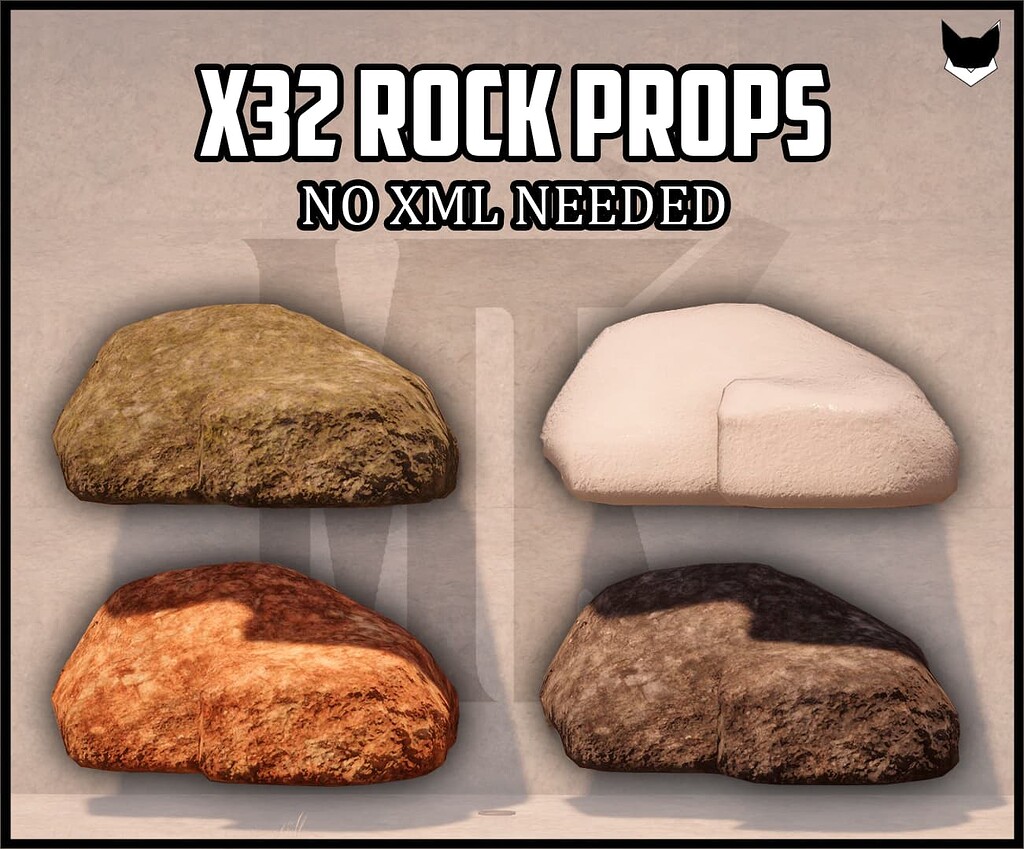 [PROPS] ROCKS - NO XML NEEDED - Ice, Rock, Dessert rock and mossy rock ...