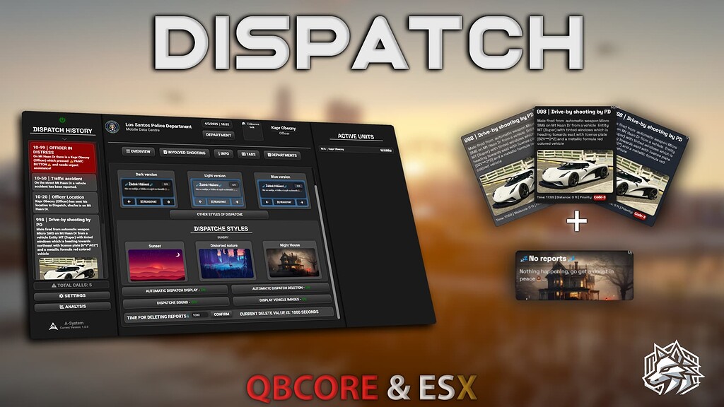 [ESX] & [QBCORE] Akre Dispatch - FiveM Releases - Cfx.re Community