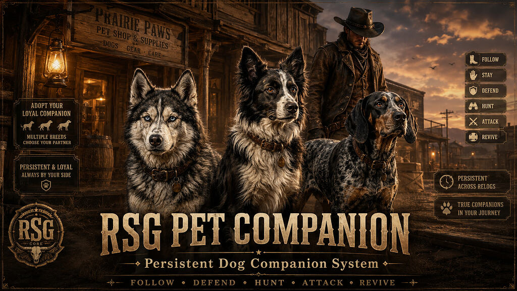 [VORP/RSG][CHEAP] 🐶 RSG Pet Companion - Advanced Dog System - RedM ...