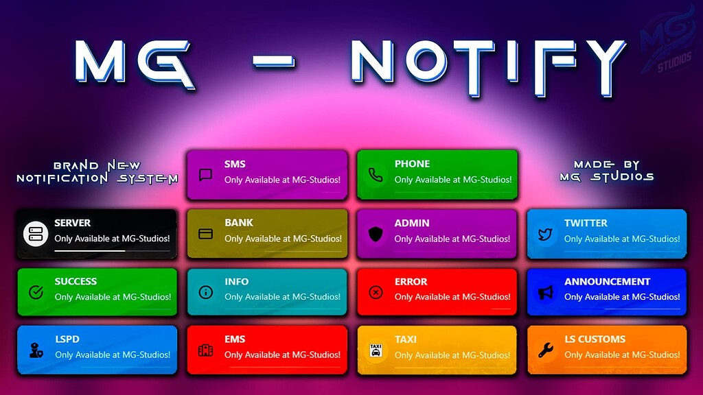 🔔 MG Notify - Standalone Notification System - FiveM Releases - Cfx.re ...