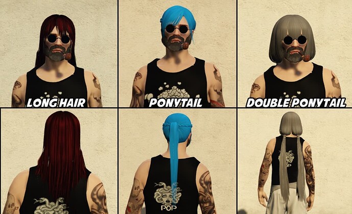 Double Ponytail (hair + Physics) - Addon Hair - FiveM Releases - Cfx.re ...