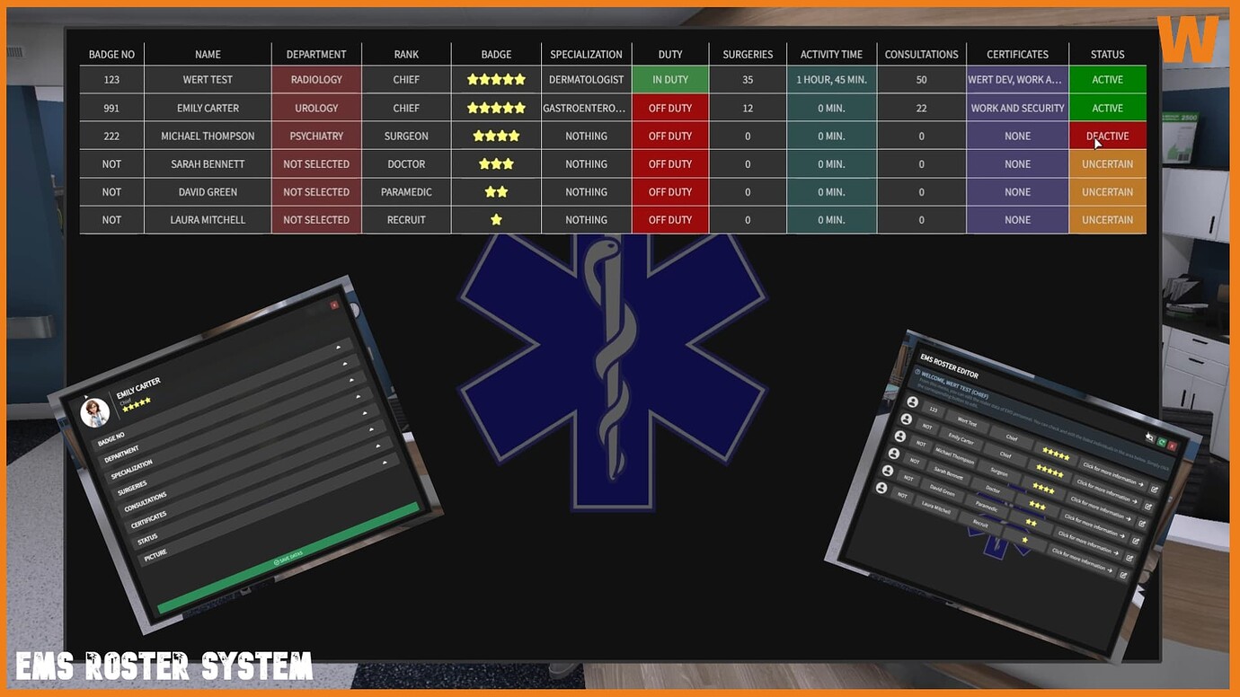 [QBCore / ESX / Qbox] Wert Ems Roster System - FiveM Releases - Cfx.re Community