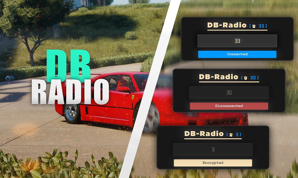 Paid Standalone Db Radio With Modern Nui Fivem Releases Cfxre Community