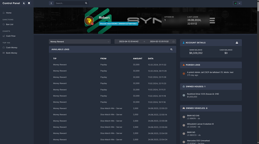 [PAID][QB & STANDALONE] Advanced Admin Control Panel | Economy Monitor ...