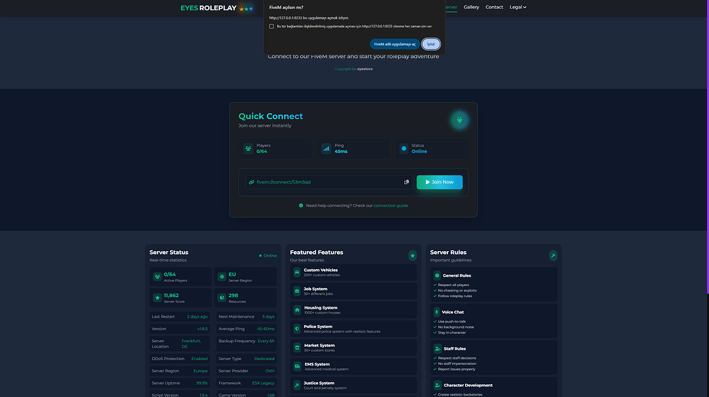 [RELEASE] Professional FiveM Server Website Template - FiveM Releases ...