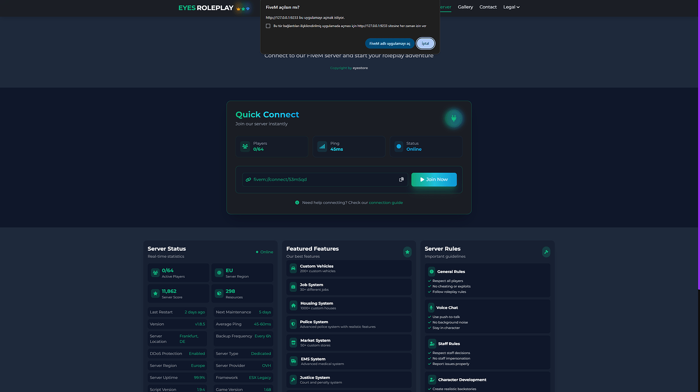 [RELEASE] Professional FiveM Server Website Template - FiveM Releases ...