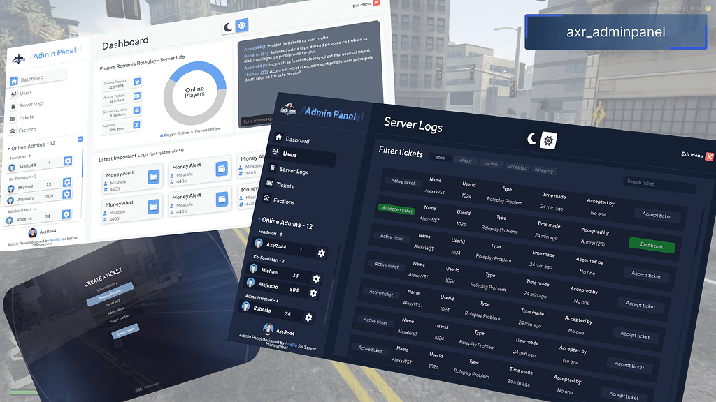 AdminPanel - axr_adminpanel | [vRP][PAID] - FiveM Releases - Cfx.re ...