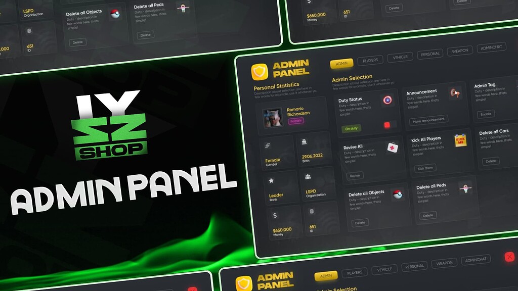 Advanced ADMIN MENU [ESX / QB CORE] - FiveM Releases - Cfx.re Community