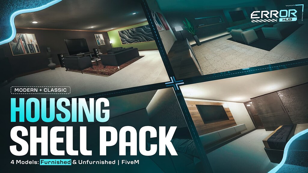 Housing Shell Pack – Modern + Classic (4 Models: Furnished ...