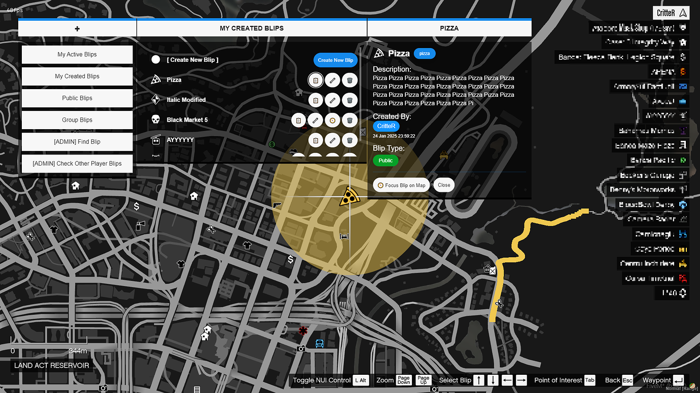 Blip Share: Create, Modify, Share and Delete blips on the fly! - FiveM Releases - Cfx.re Community