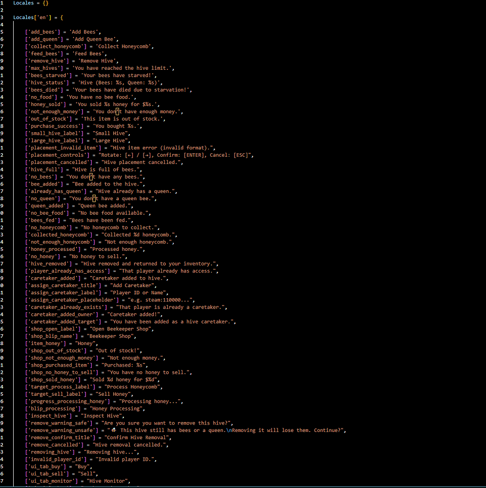 🐝 [ESX] 420Dev Beekeeper Job — Fully Localized with Custom Props (ox ...