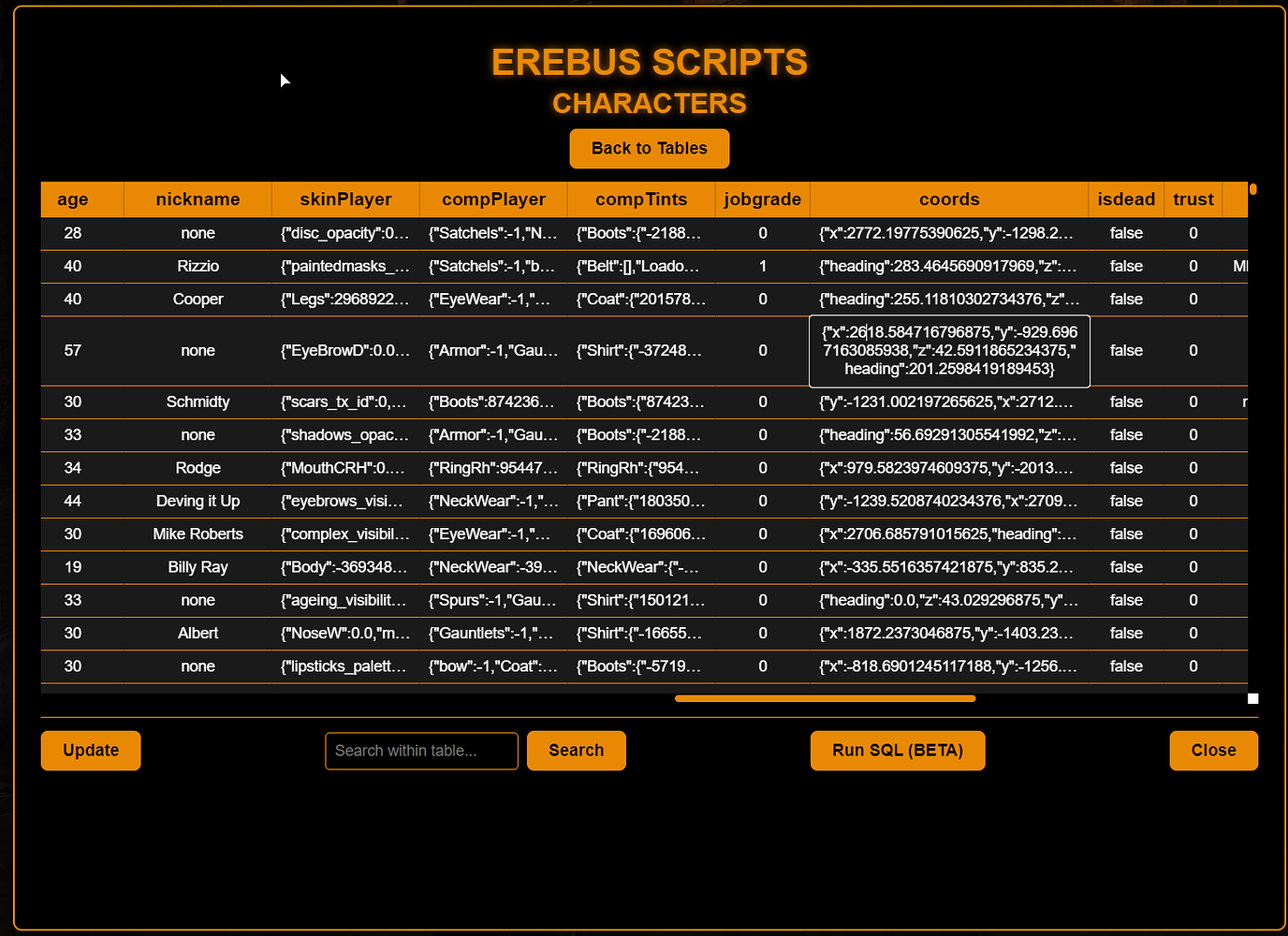 Erebus Scripts Database Viewer - RedM Releases - Cfx.re Community