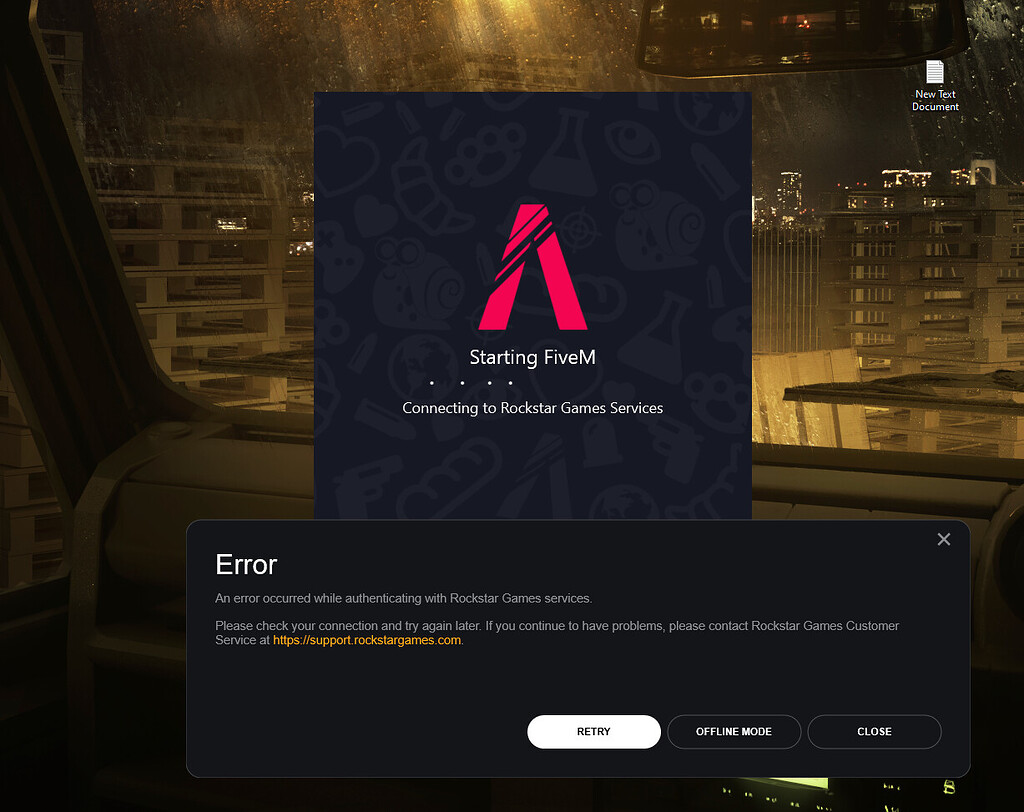 Error an error occurred while authenticating with rockstar games ...