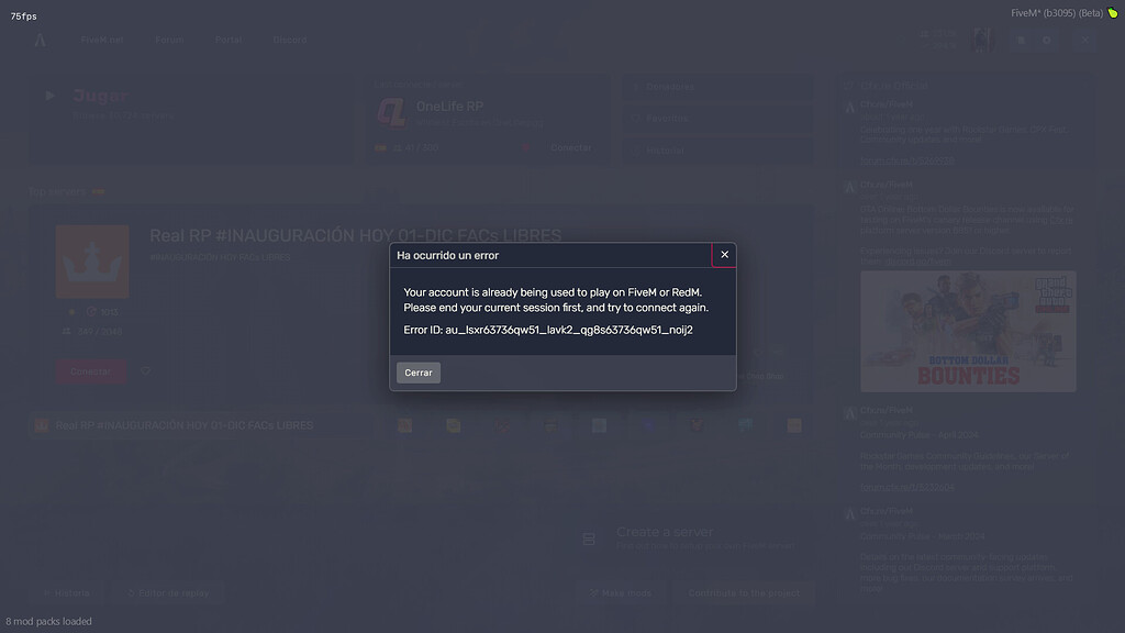 Hi, good day, my computer crashes when I try to log in - FiveM Client ...