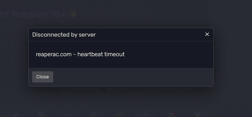 Keep getting disconnected from server "Account was unable to be verified by ^3reaperac.com^7 ...
