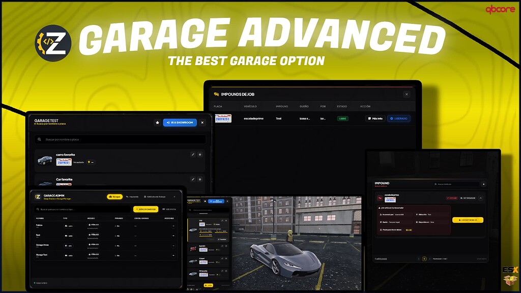 iZaap Garage Ultimate | Advanced Visual Garage + Creator UI + Impounds ...