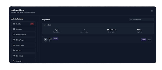 X Admin Menu | ESX & QB - FiveM Releases - Cfx.re Community