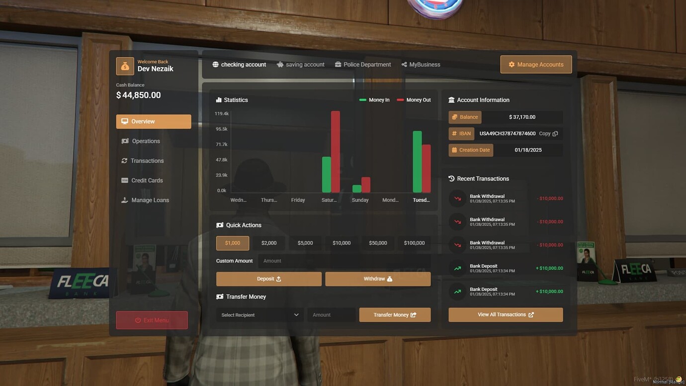 Banking Script - Most advanced all in one banking script - FiveM ...