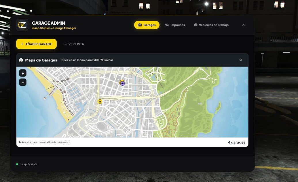 iZaap Garage Ultimate | Advanced Visual Garage + Creator UI + Impounds ...