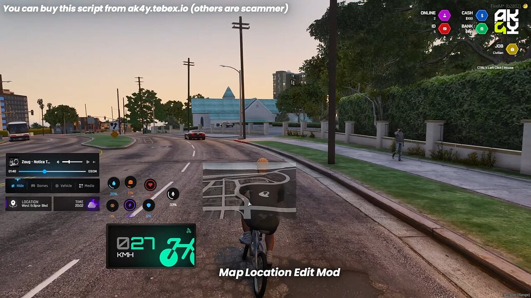 Advanced HUD | 10 Status & 9 Speedometer & 2 Watermark - FiveM Releases ...