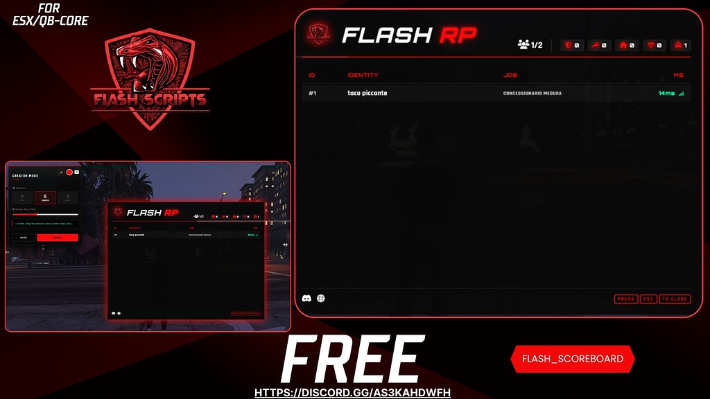 [FREE] Flash Scoreboard – Real-Time Player List for ESX & QBCore ...