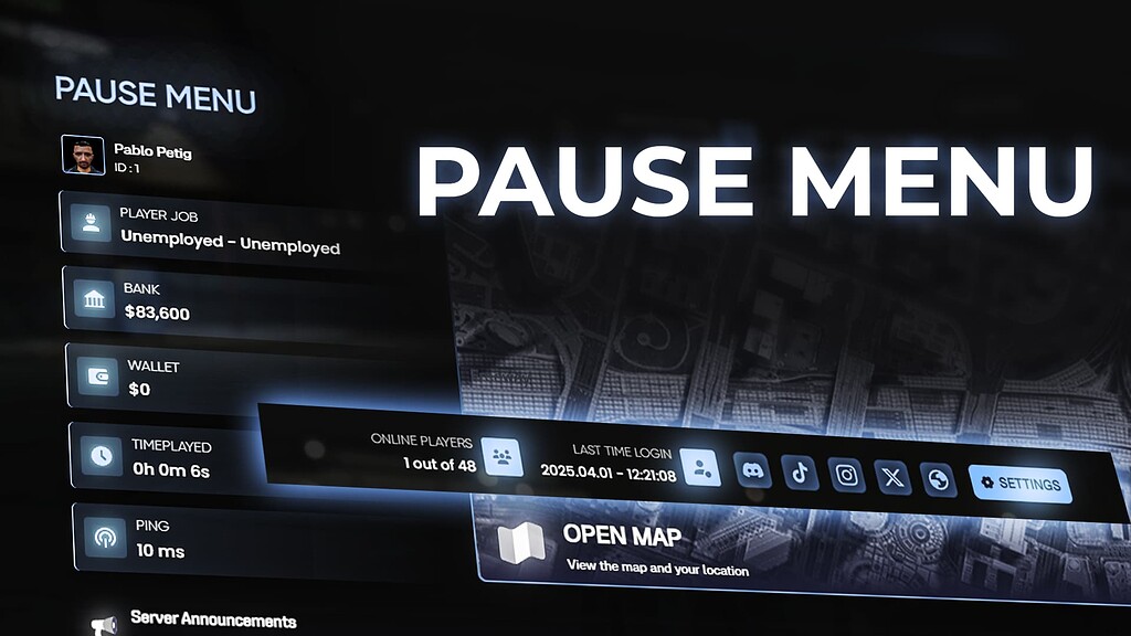 [PAID][STANDALONE] Bablo Advanced Pause Menu - FiveM Releases - Cfx.re Community