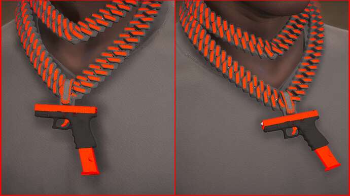 [CHAIN] [PAID] Double Cuban Red Gun Glowing Chain - FiveM Releases ...