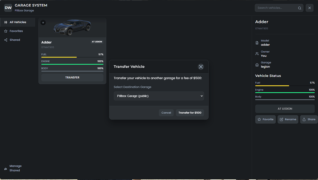 [QBCore] - Advanced Garage System - FiveM Releases - Cfx.re Community